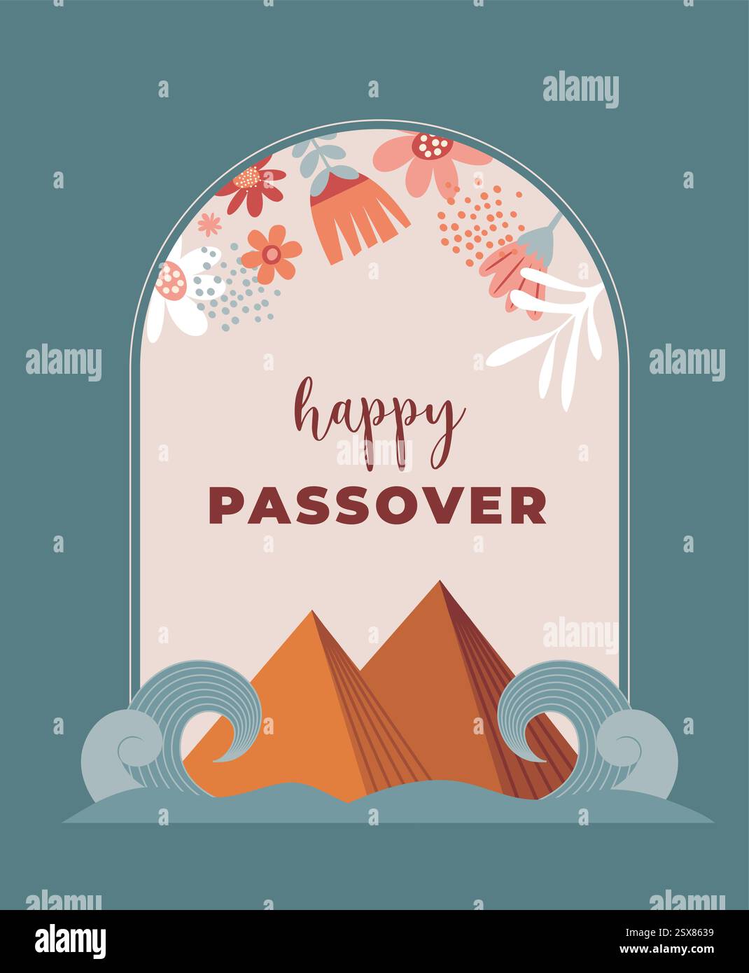 Happy Passover background, banner and poster design. Geometrical modern ...