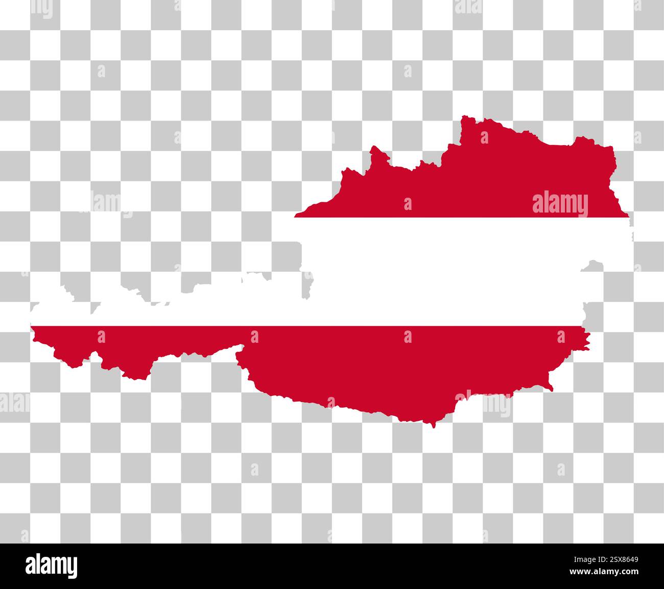 Austria map symbol shape, travel web flat concept icon symbol vector ...