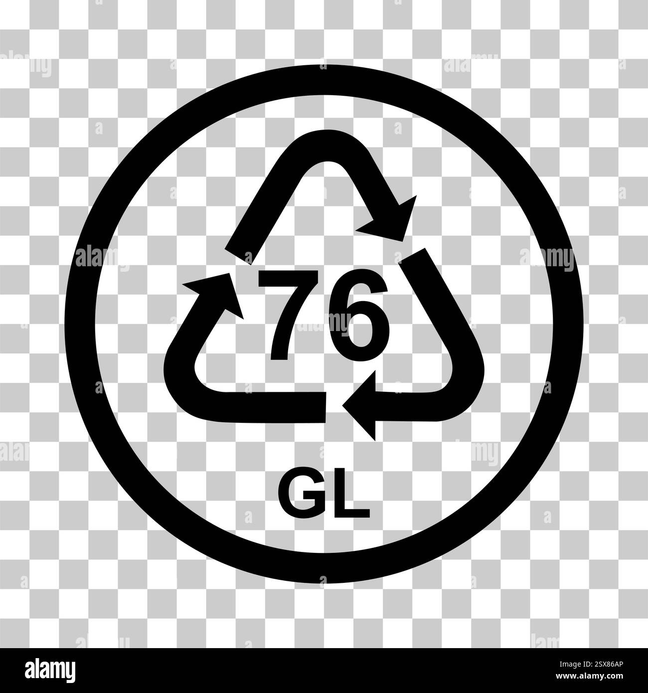 Glass symbol, ecology recycling sign isolated on white background ...