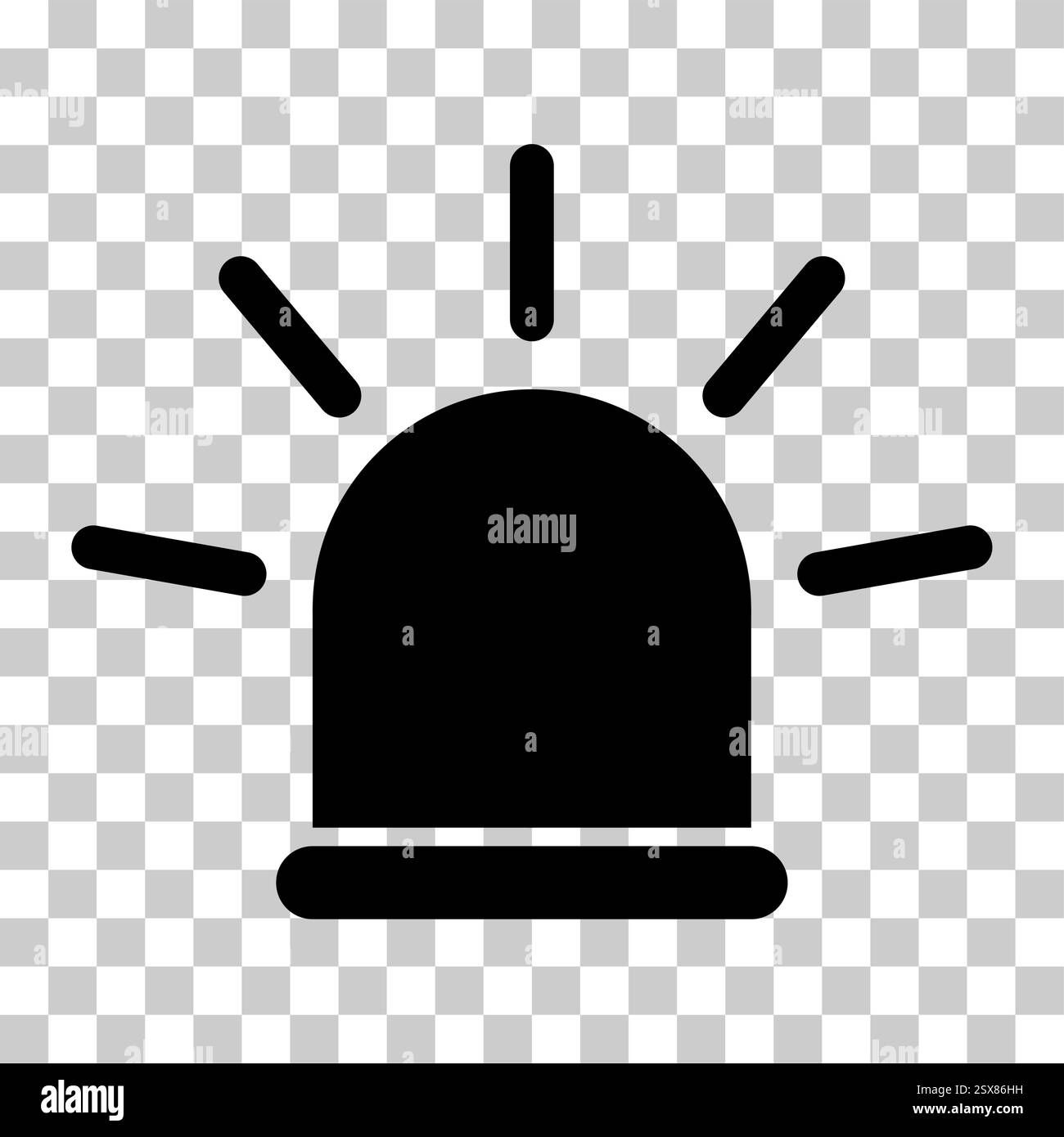 Siren fire alarm sign, signal danger light symbol, ambulance police ...