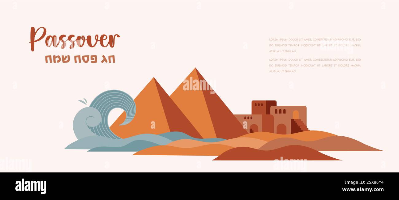 Happy Passover background, banner and poster design. Geometrical modern ...