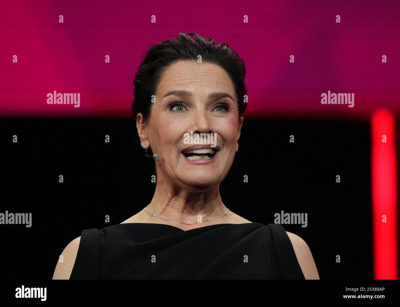 Berlin, Germany. 22nd Feb, 2025. Presenter Desiree Nosbusch ...