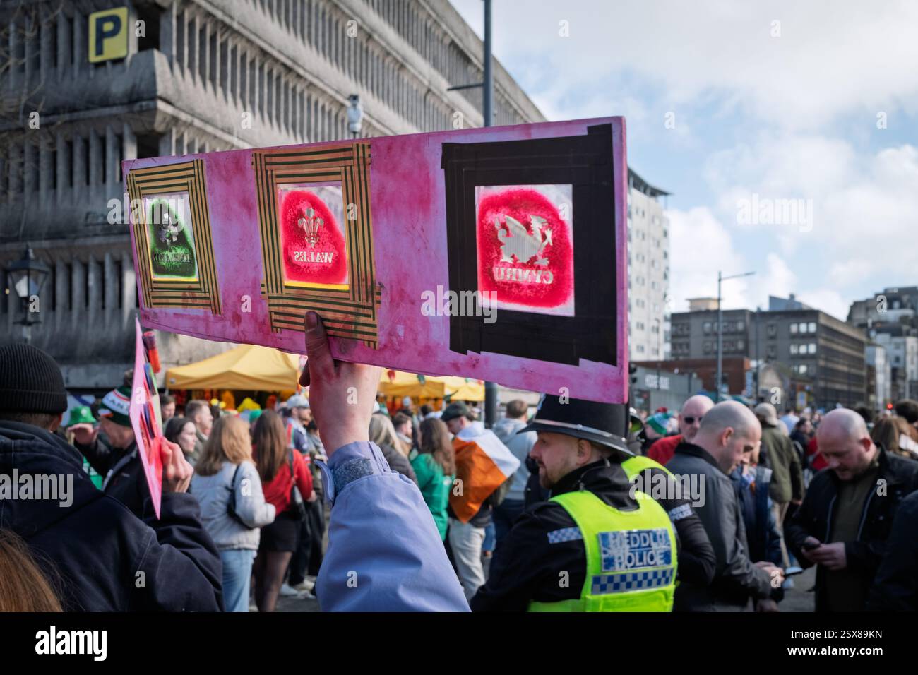 Stencils for face painting, Six Nations match day, Cardiff, Feb 2025 ...