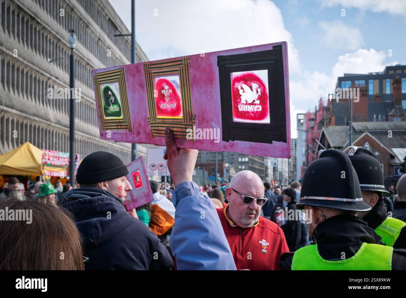 Stencils for face painting, Six Nations match day, Cardiff, Feb 2025 ...