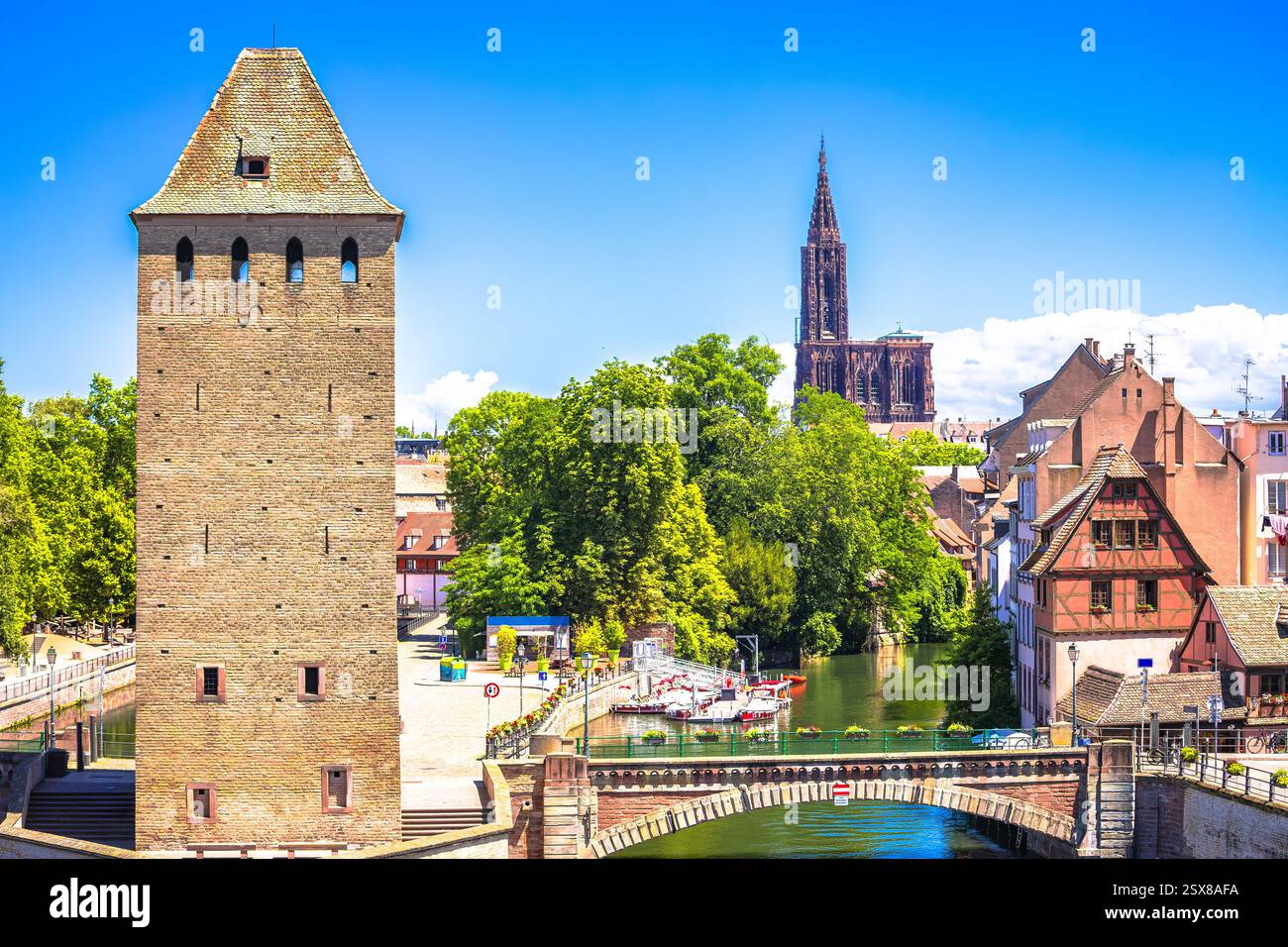 Strasbourg scenic historic towers and canals panoramic view, Alsace ...