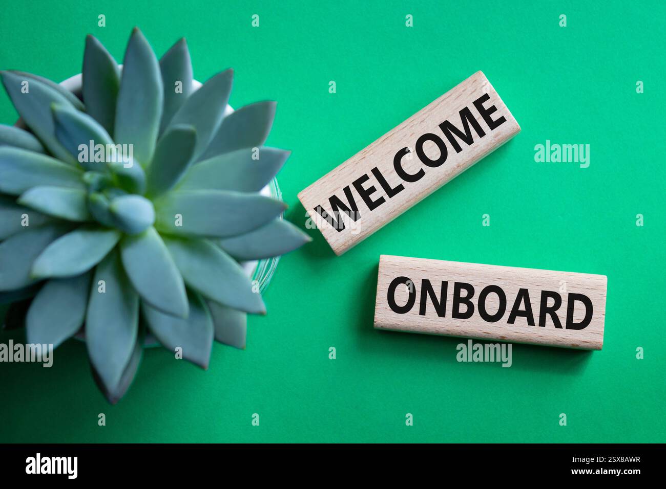 Welcome onboard symbol. Concept words Welcome onboard on wooden blocks ...
