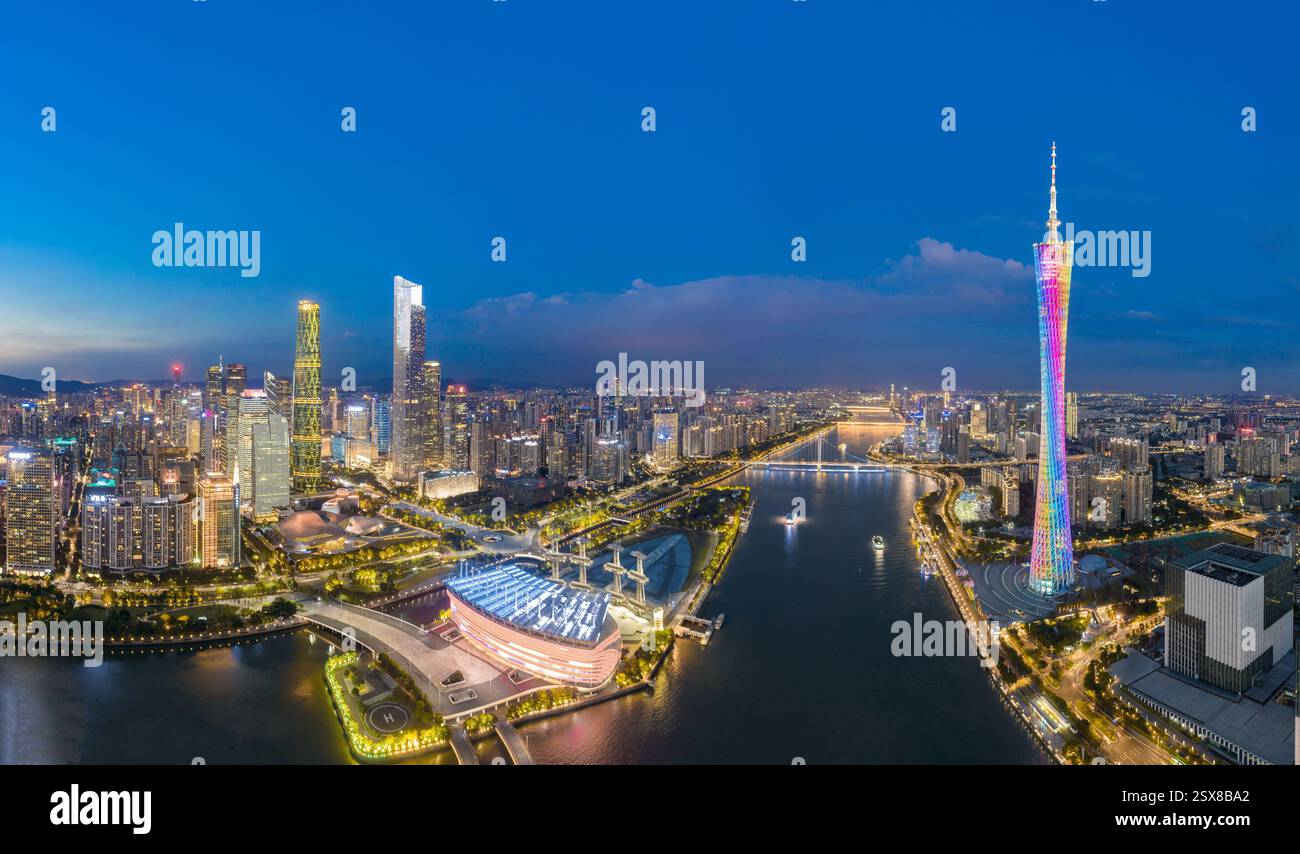 Night view of Guangzhou City, Guangdong Province, China Stock Photo - Alamy