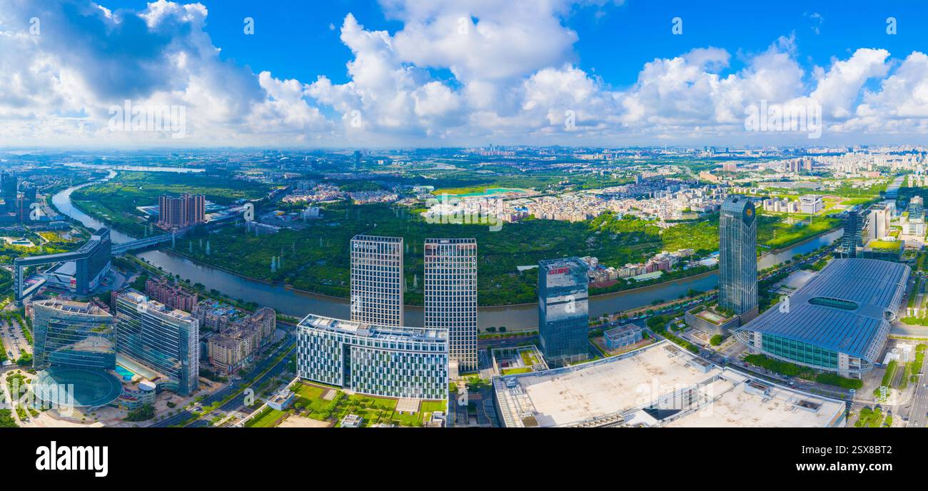 Panoramic aerial photography of Dawei Park, Guangzhou, China Stock ...
