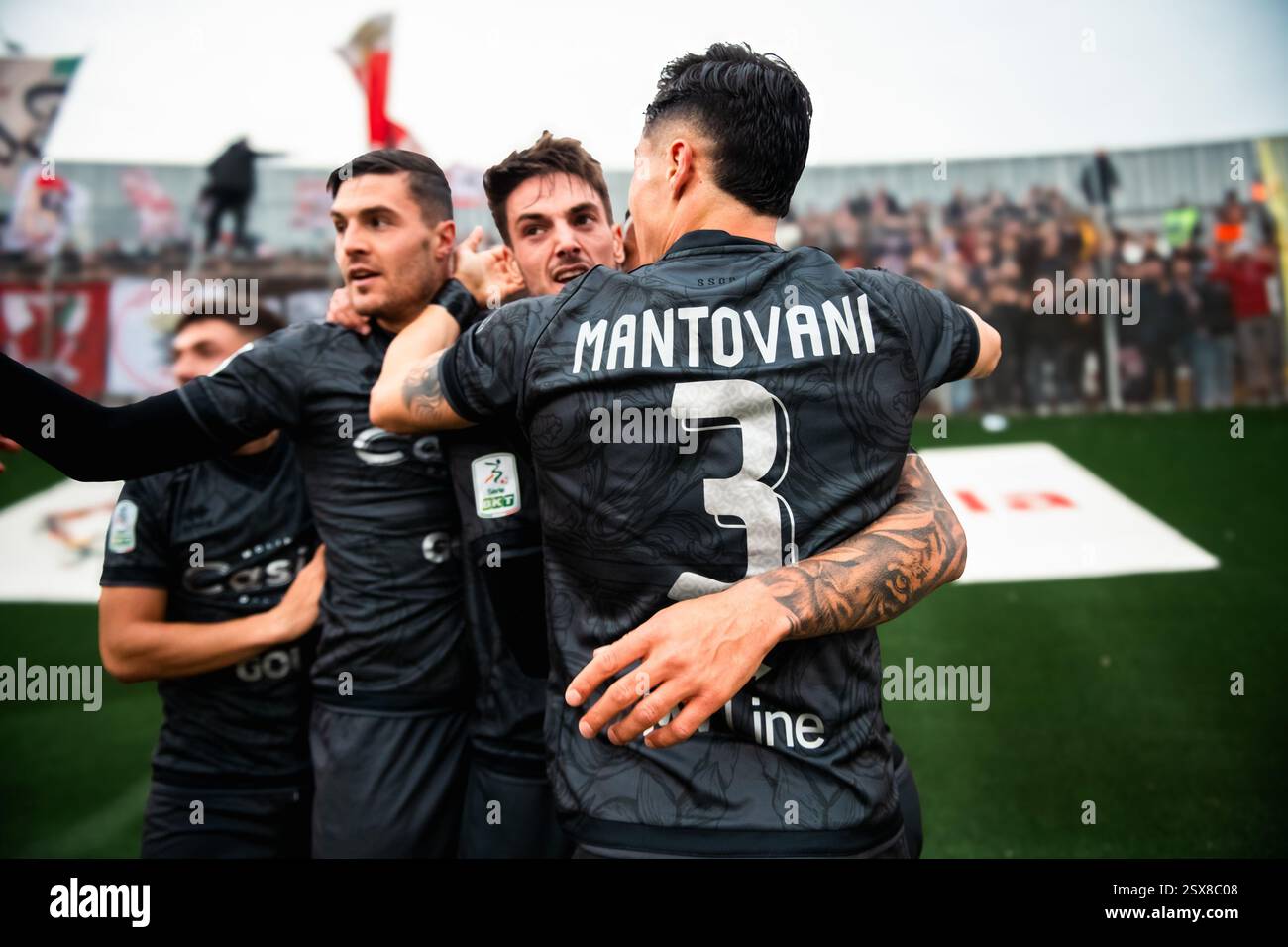 Mantova, Italy. 22nd Feb, 2025. Giulio Maggiore of SSC Bari celebrate score 0-1 during the ...