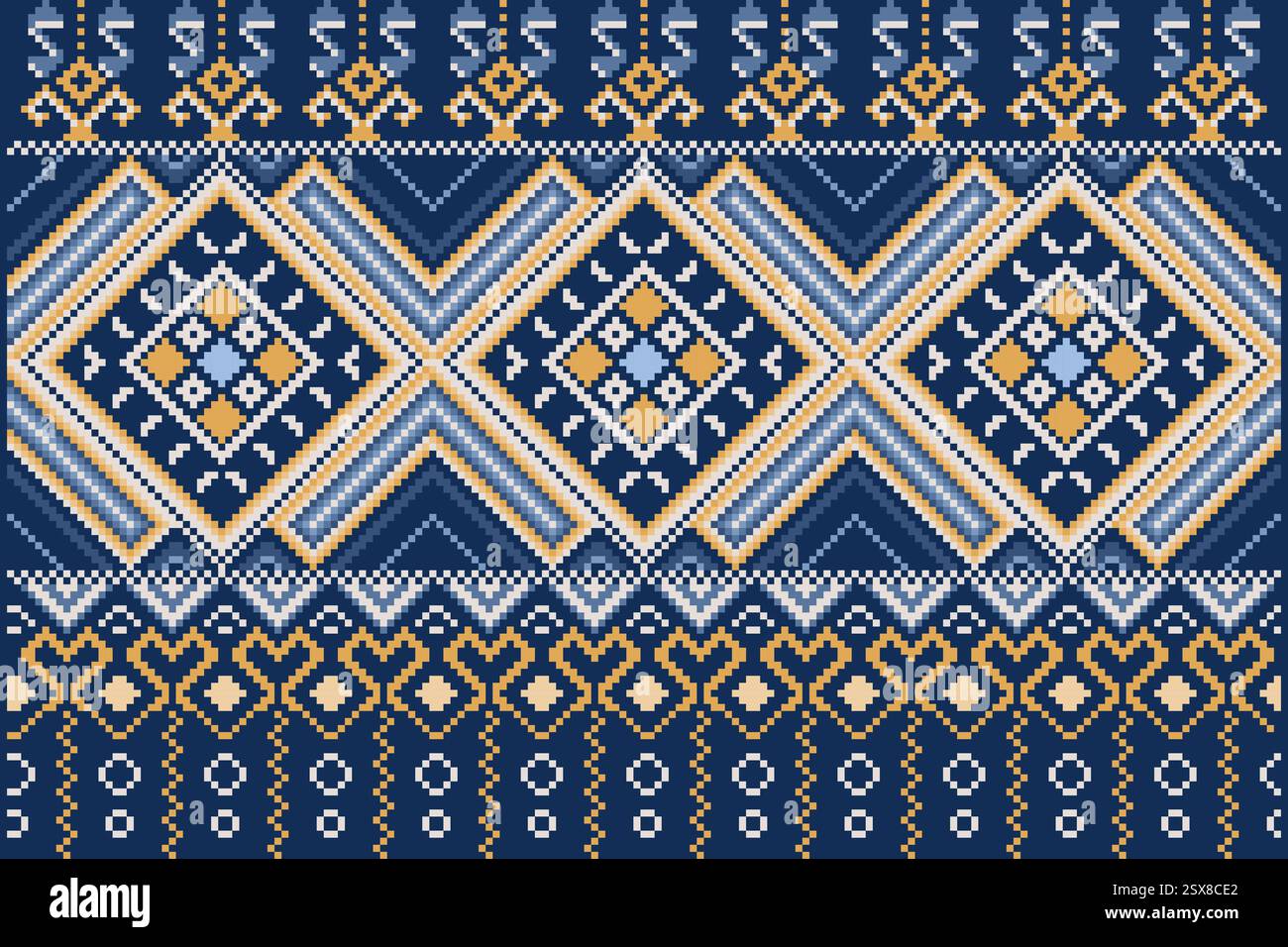 Knitting seamless patterns. Abstract geometric pattern design for ...