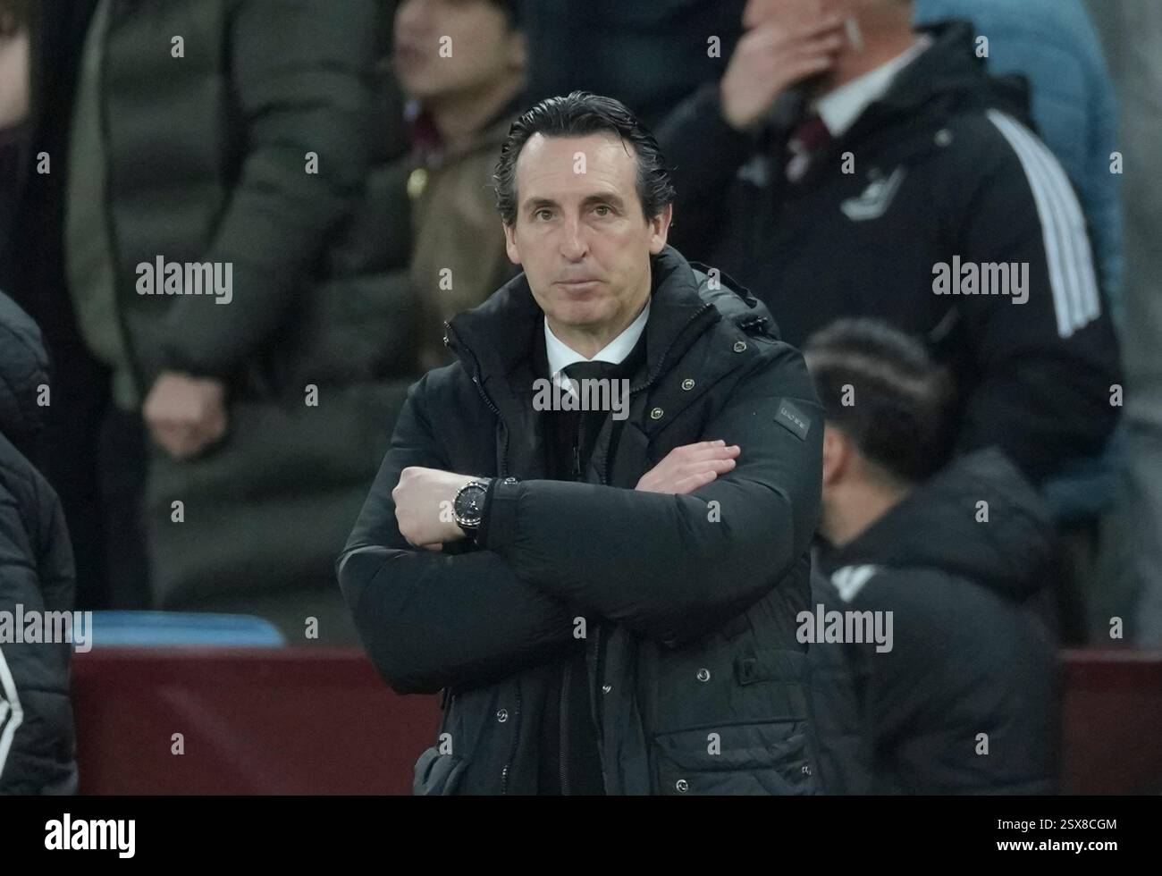Aston Villa's head coach Unai Emery during the English Premier League ...