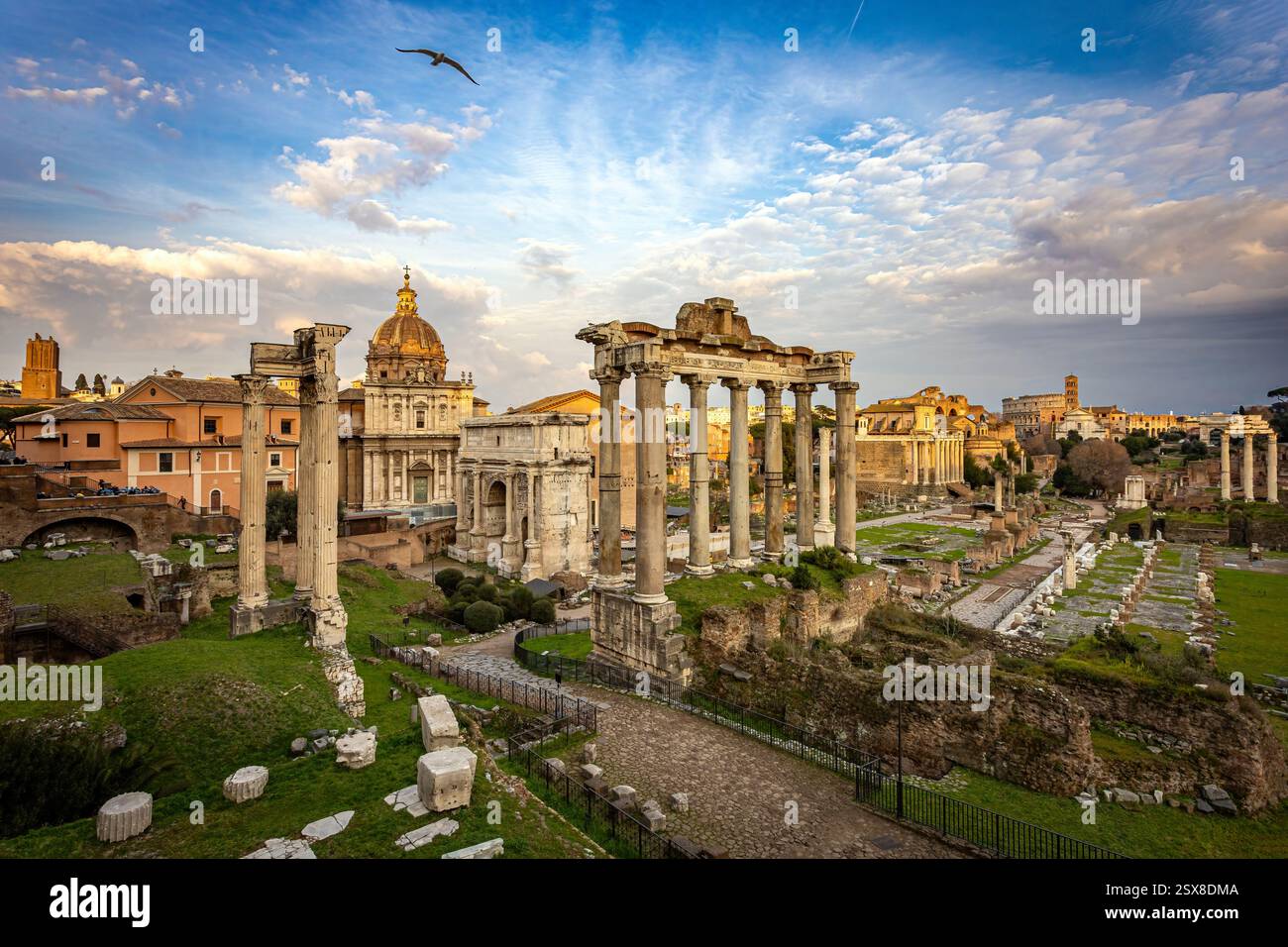 The Roman Forum ruins and the golden hour. Photo taken on 11th February ...