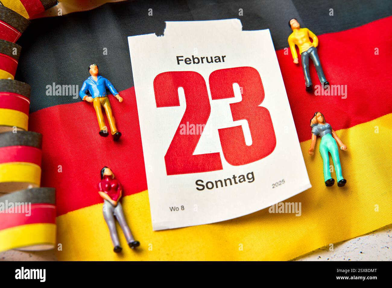 Bavaria, Germany - February 22, 2025: A calendar page shows February 23 ...