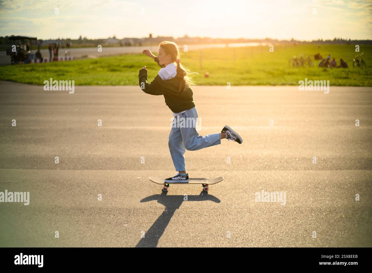 Berlin. Germany. Tempelhofer Feld park. Former airport and military ...