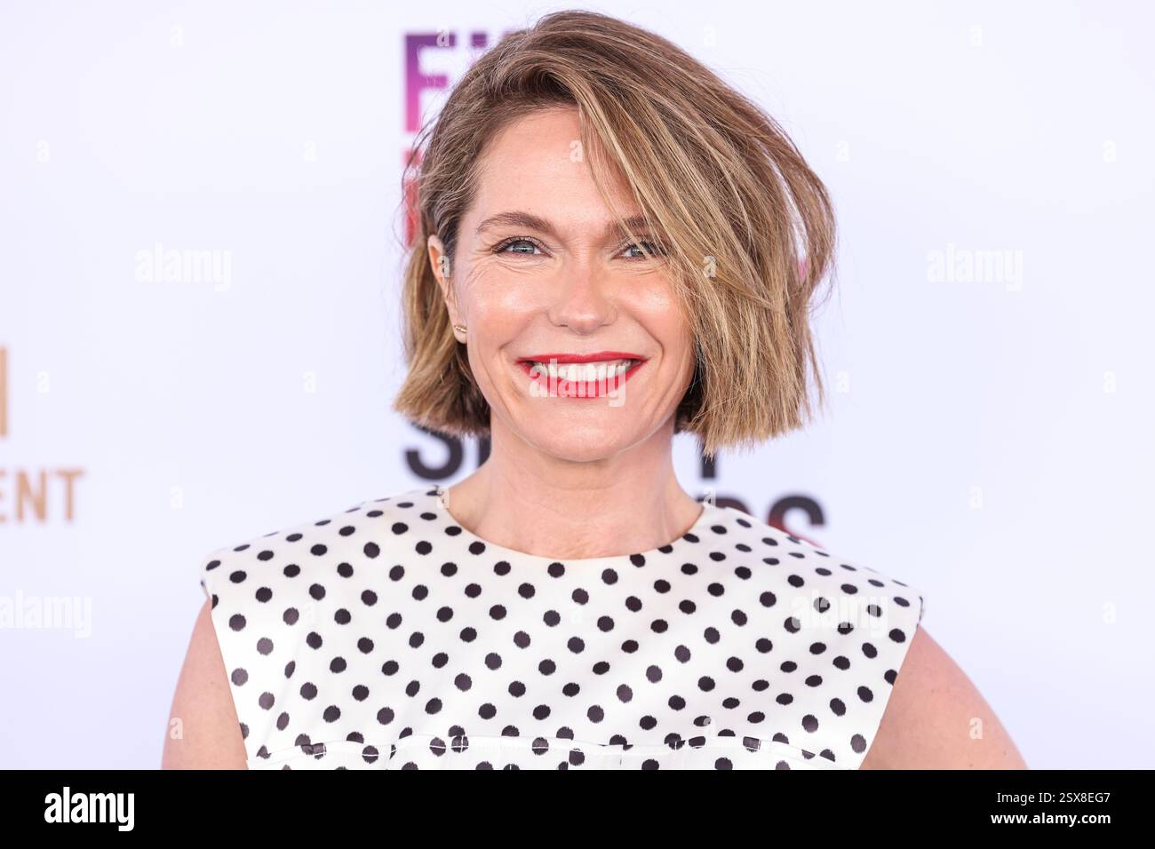 SANTA MONICA, LOS ANGELES, CALIFORNIA, USA - FEBRUARY 22: Katie Aselton ...