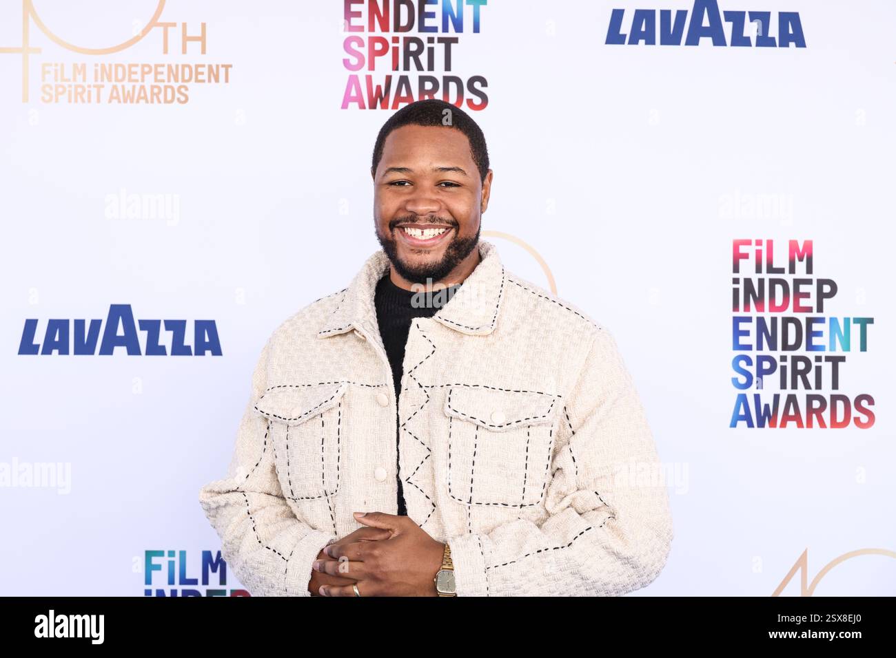 SANTA MONICA, LOS ANGELES, CALIFORNIA, USA - FEBRUARY 22: Luke Tennie ...