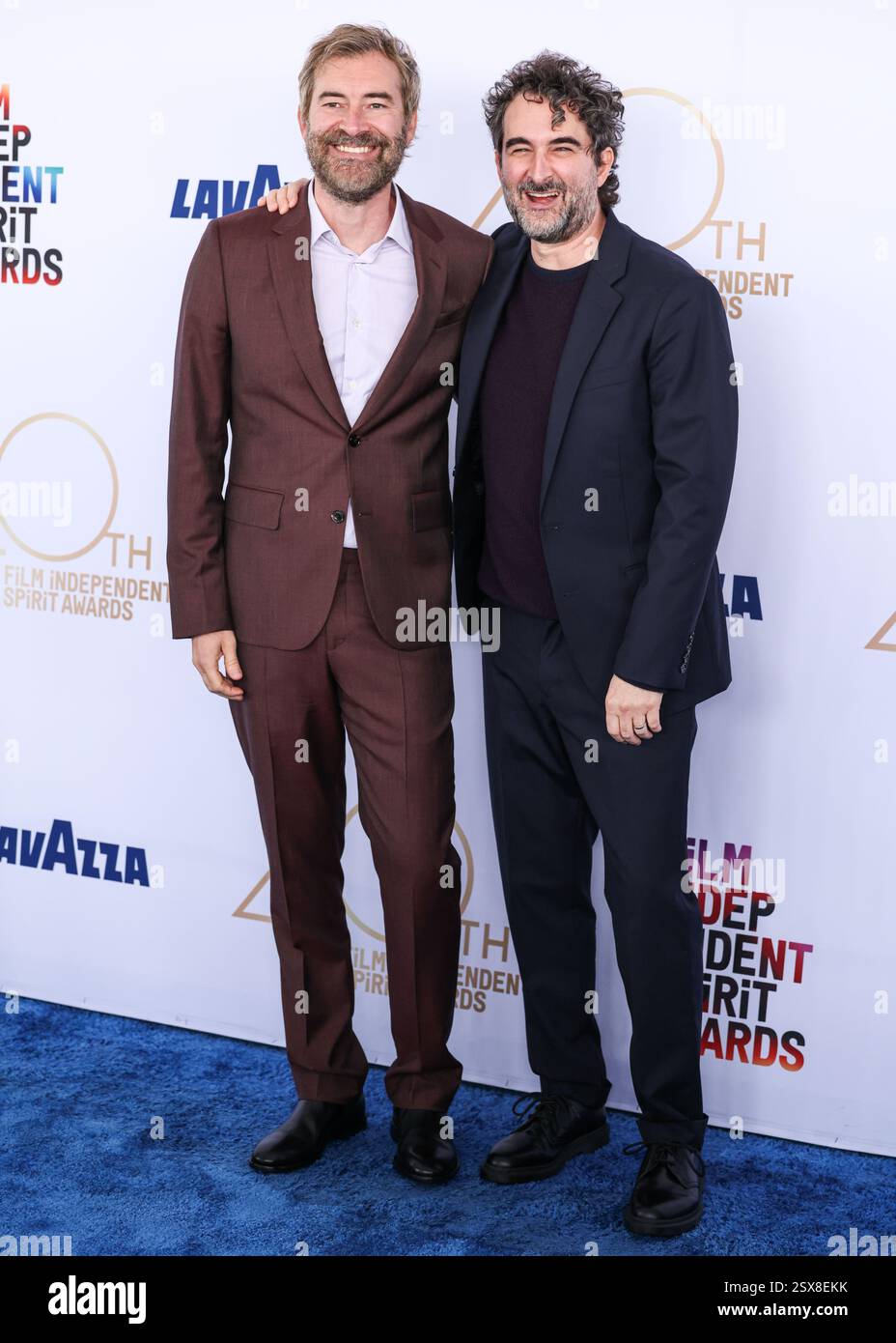 SANTA MONICA, LOS ANGELES, CALIFORNIA, USA - FEBRUARY 22: Mark Duplass and brother Jay Duplass ...