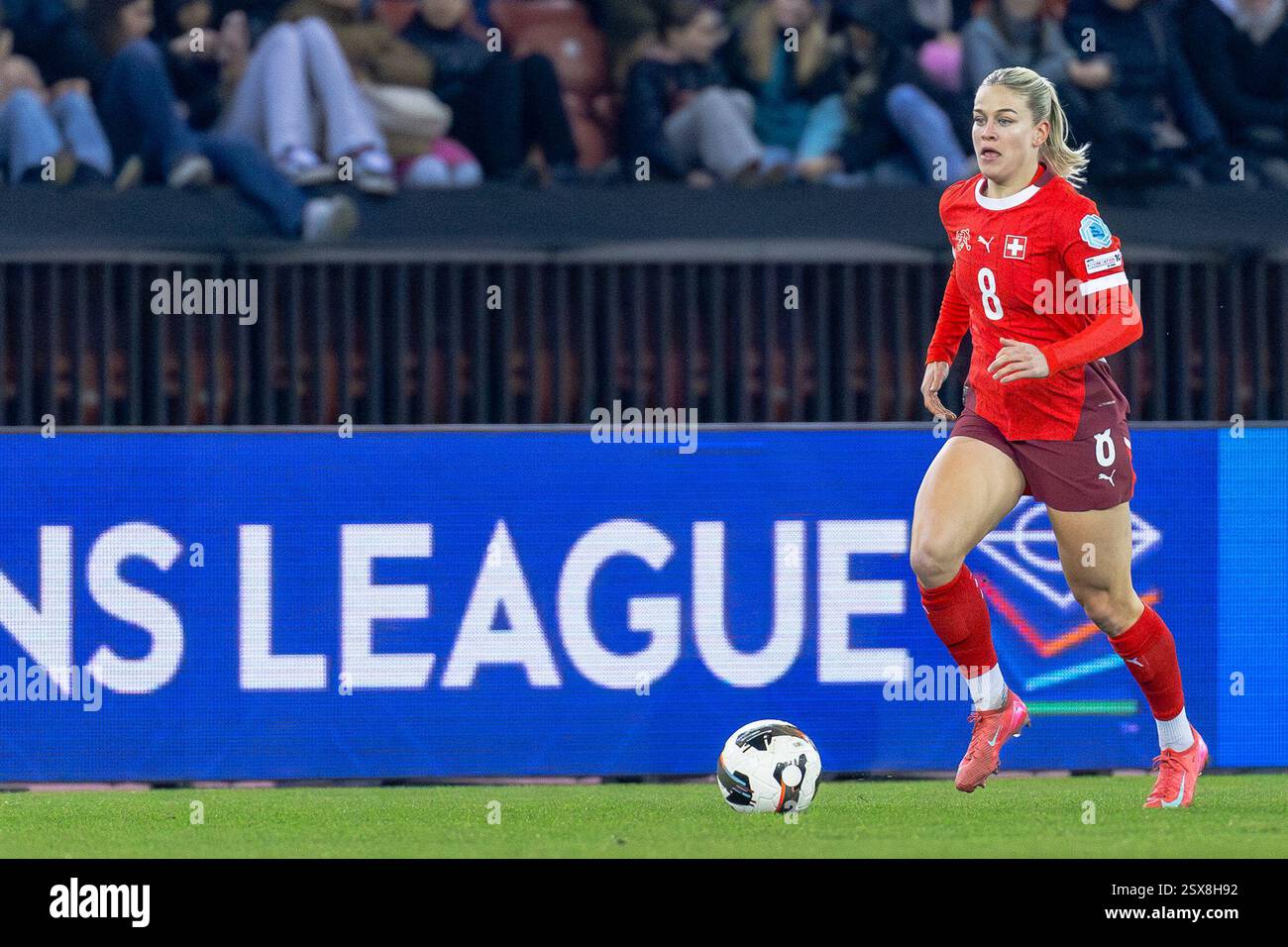 Zurich, Switzerland, February 21st 2025: Nadine Riesen (8 SUI) during ...