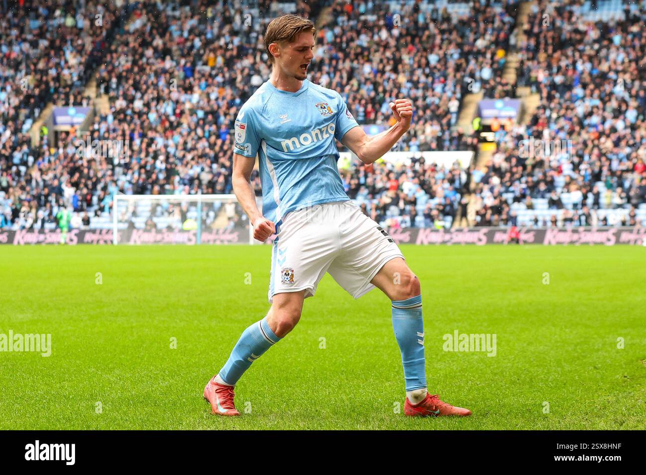 Coventry City's Jack Rudoni celebrates scoring their side's first goal ...