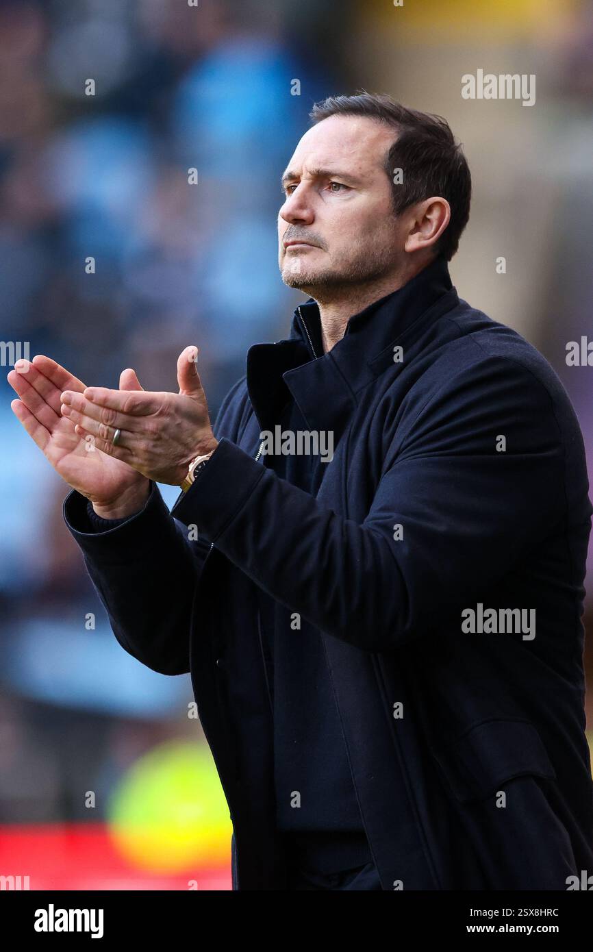 Coventry City head coach Frank Lampard on the touchline during the Sky ...