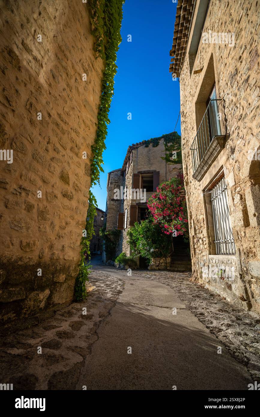 Charming mediterranean cobblestone street hi-res stock photography and ...