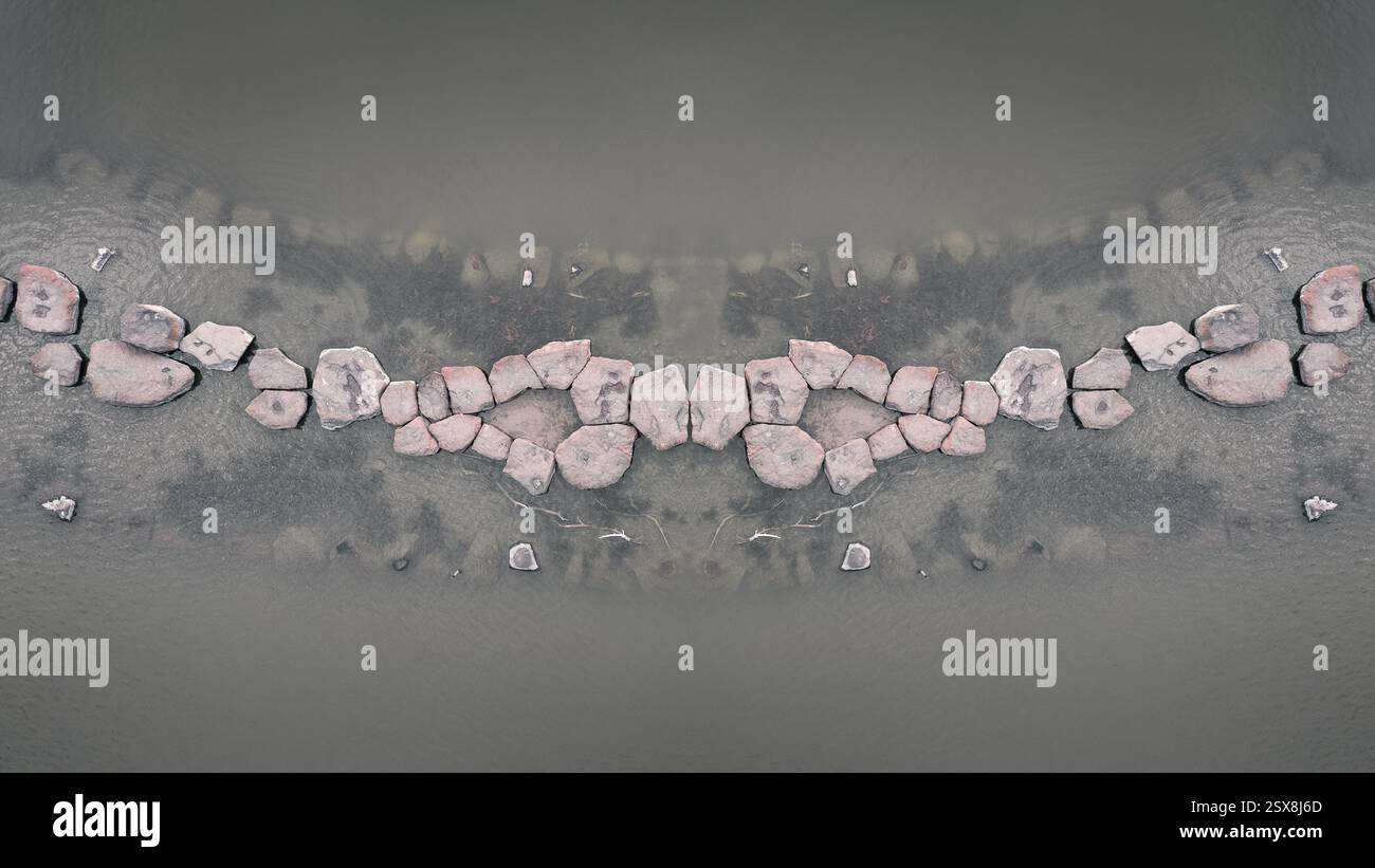 Rock path at river side Stock Photo - Alamy