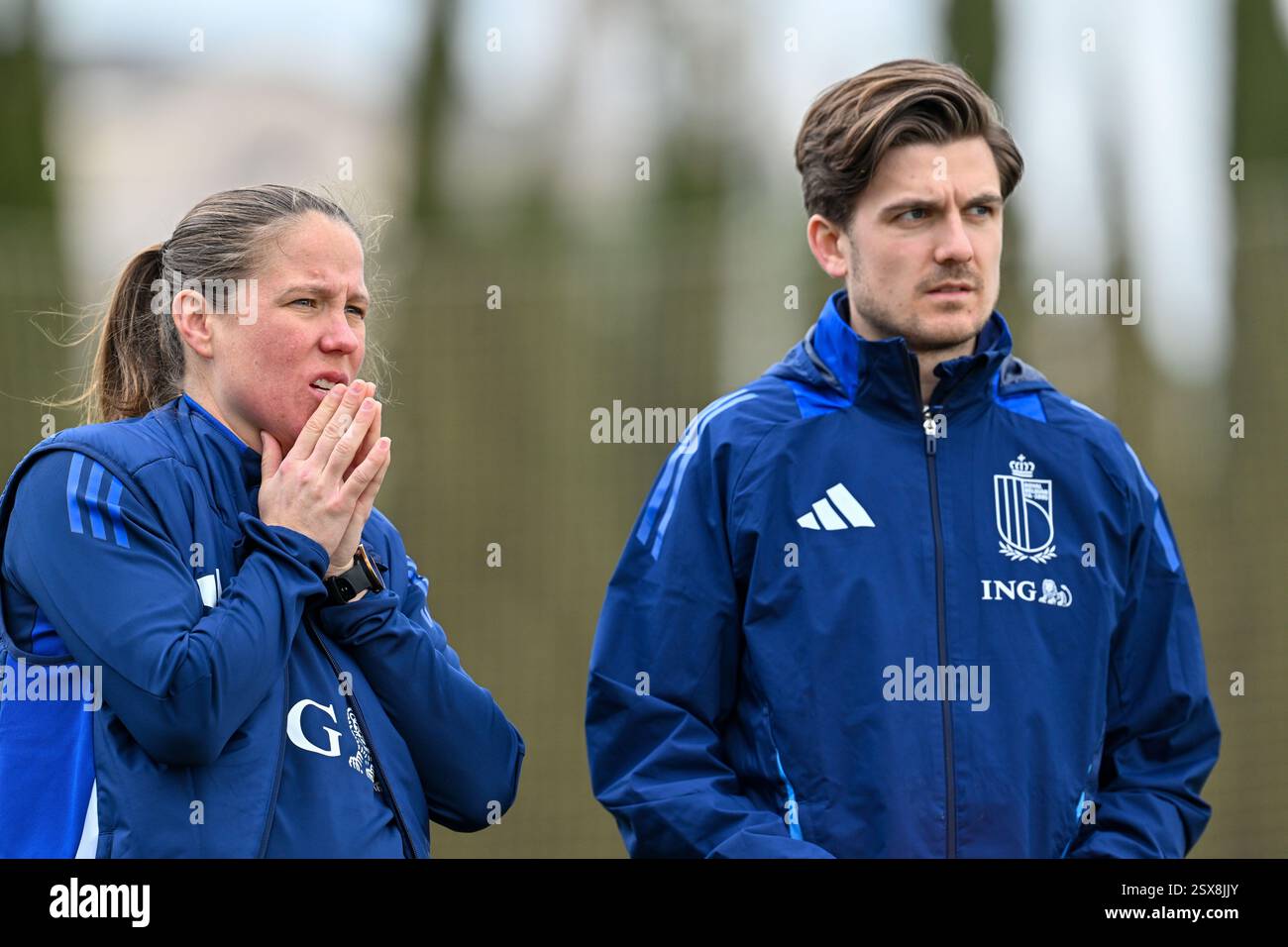 Valencia, Spain. 22nd Feb, 2025. Assistant Coach Lenie Onzia of Belgium ...