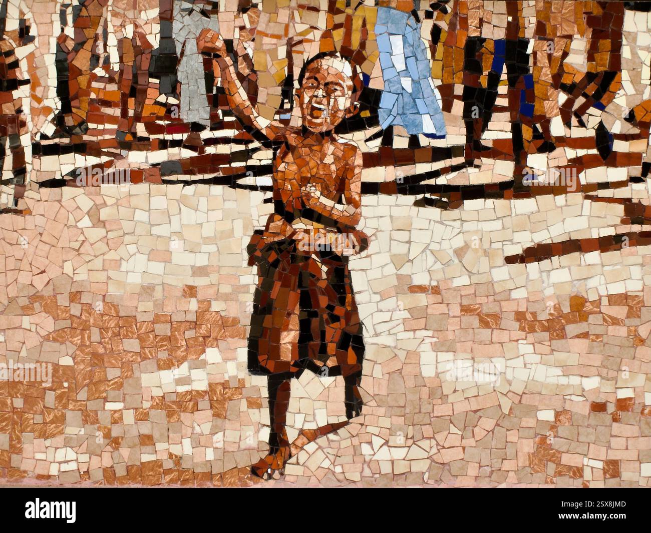 Mosaic at TSC, Dhaka University, depicting Rashid Talukder’s 1969 ...