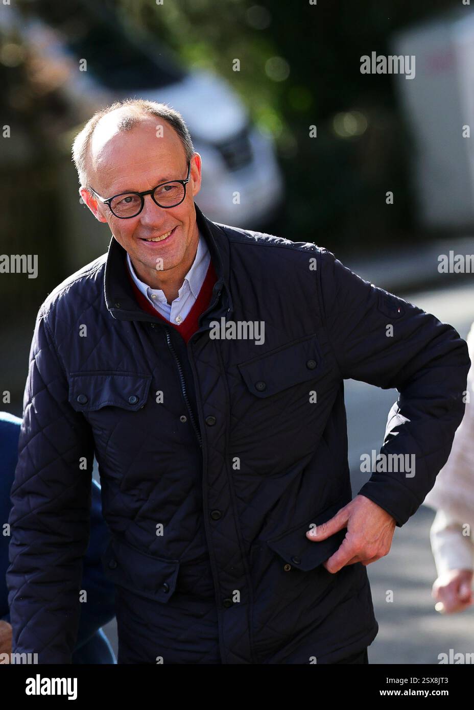 Arnsberg, Germany. 23rd Feb, 2025. Friedrich Merz (CDU), party chairman ...