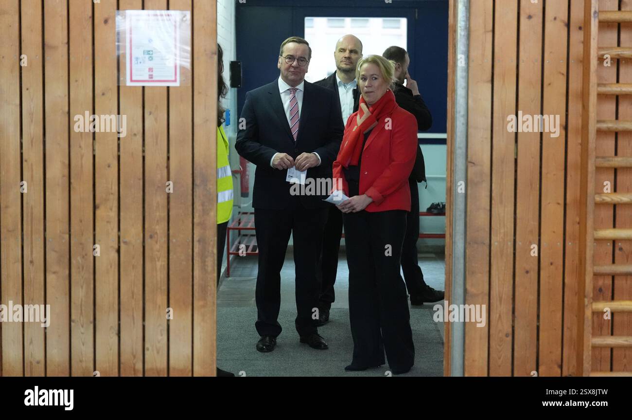 Berlin, Germany. 23rd Feb, 2025. Defense Minister Boris Pistorius (SPD ...