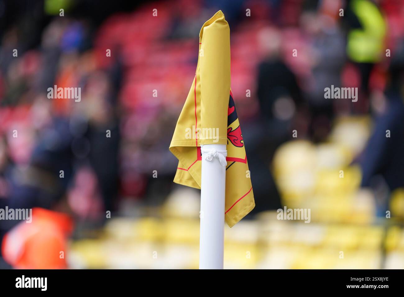 Watford corner flag ahead of the Sky Bet Championship match Watford vs ...
