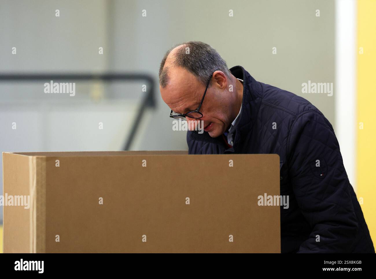 Arnsberg, Germany. 23rd Feb, 2025. Friedrich Merz (CDU), party chairman ...