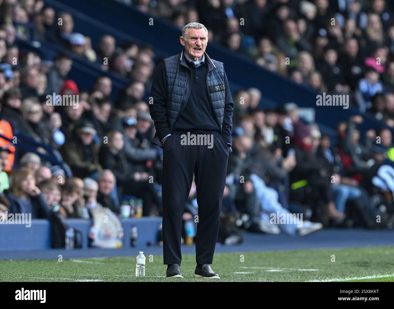 West Bromwich Albion manager Tony Mowbray during the Sky Bet ...