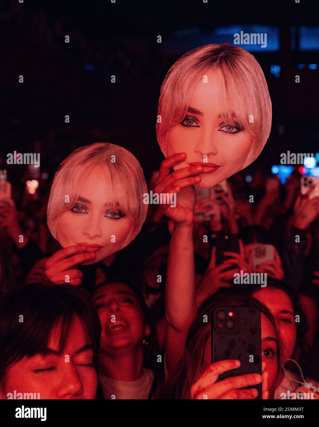 Barcelona, Spain. 9th December, 2024. Some fans holding a Sabrina ...