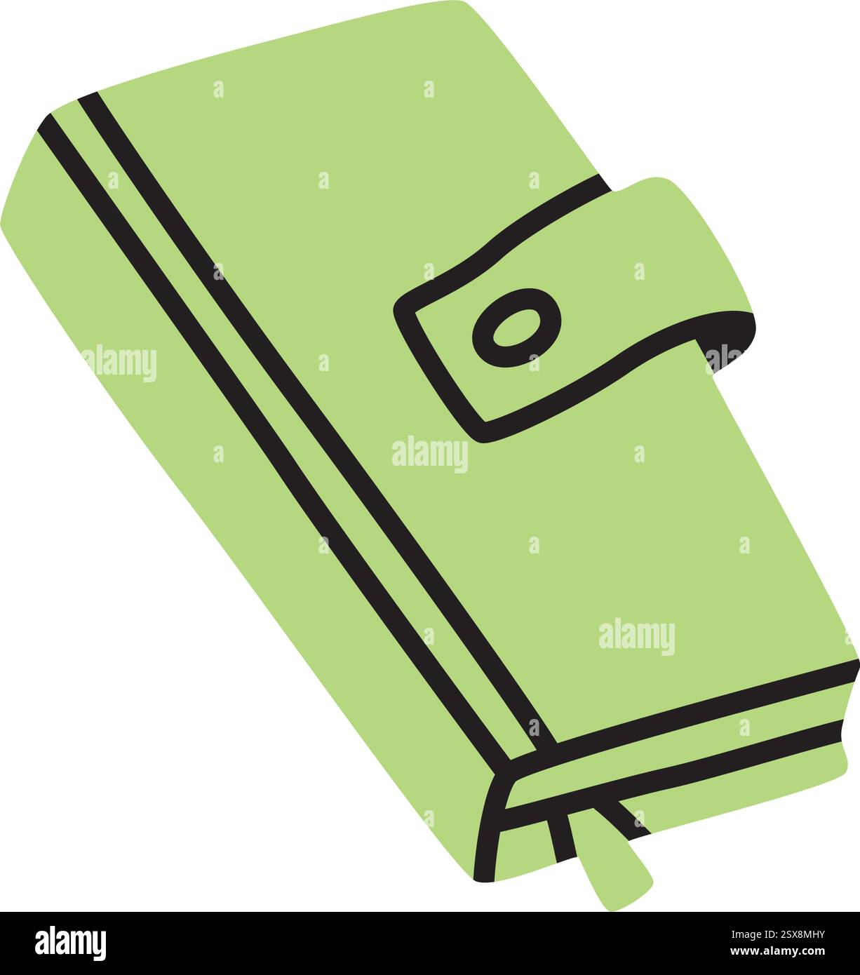 Doodle book or notebook icon hand drawn in a modern minimalistic style ...