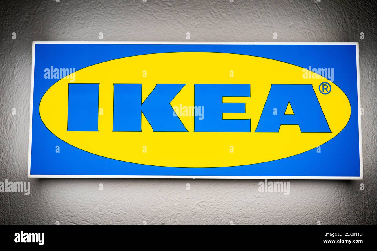 IKEA flatpack furniture retail sign Stock Photo - Alamy