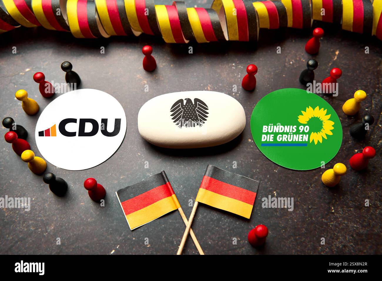 Bavaria, Germany - February 22, 2025: PHOTOMONTAGE, symbolic image for ...