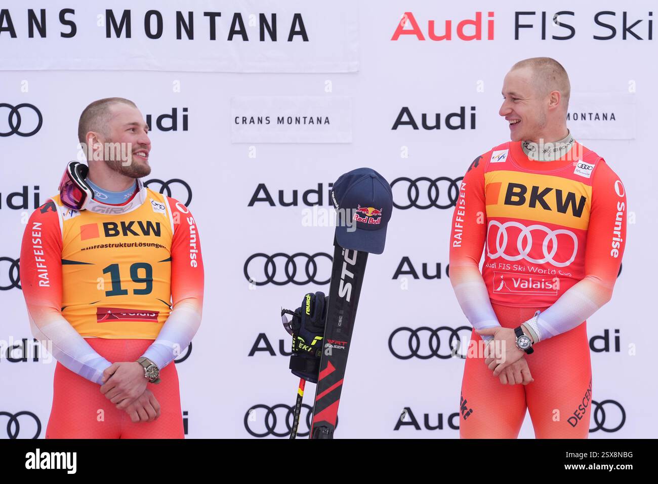 From left, second placed Switzerland's Alexis Monney, the winner ...