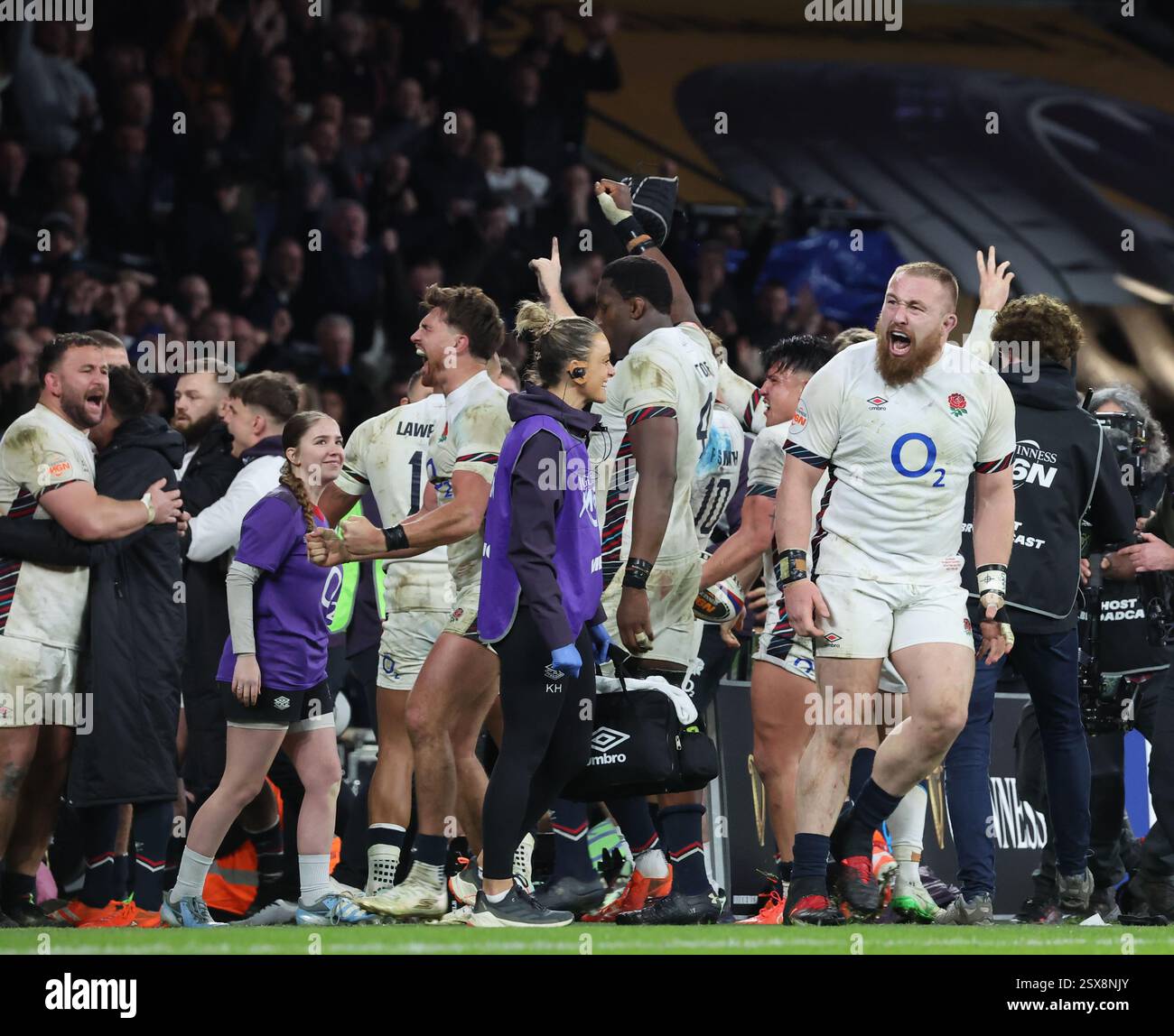 England's Joe Heyes(Leicester Tigers) celebrates England win over ...