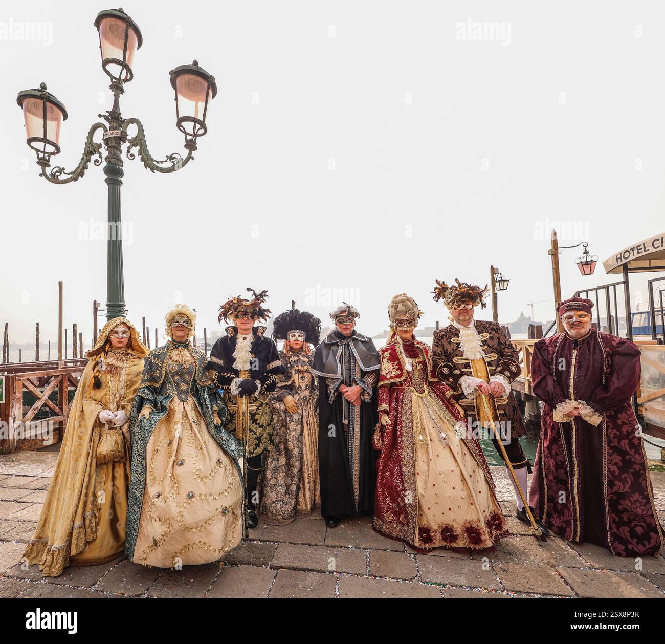 Venice, Italy. 23rd Feb, 2025. Carnival goers dressed in splendid ...