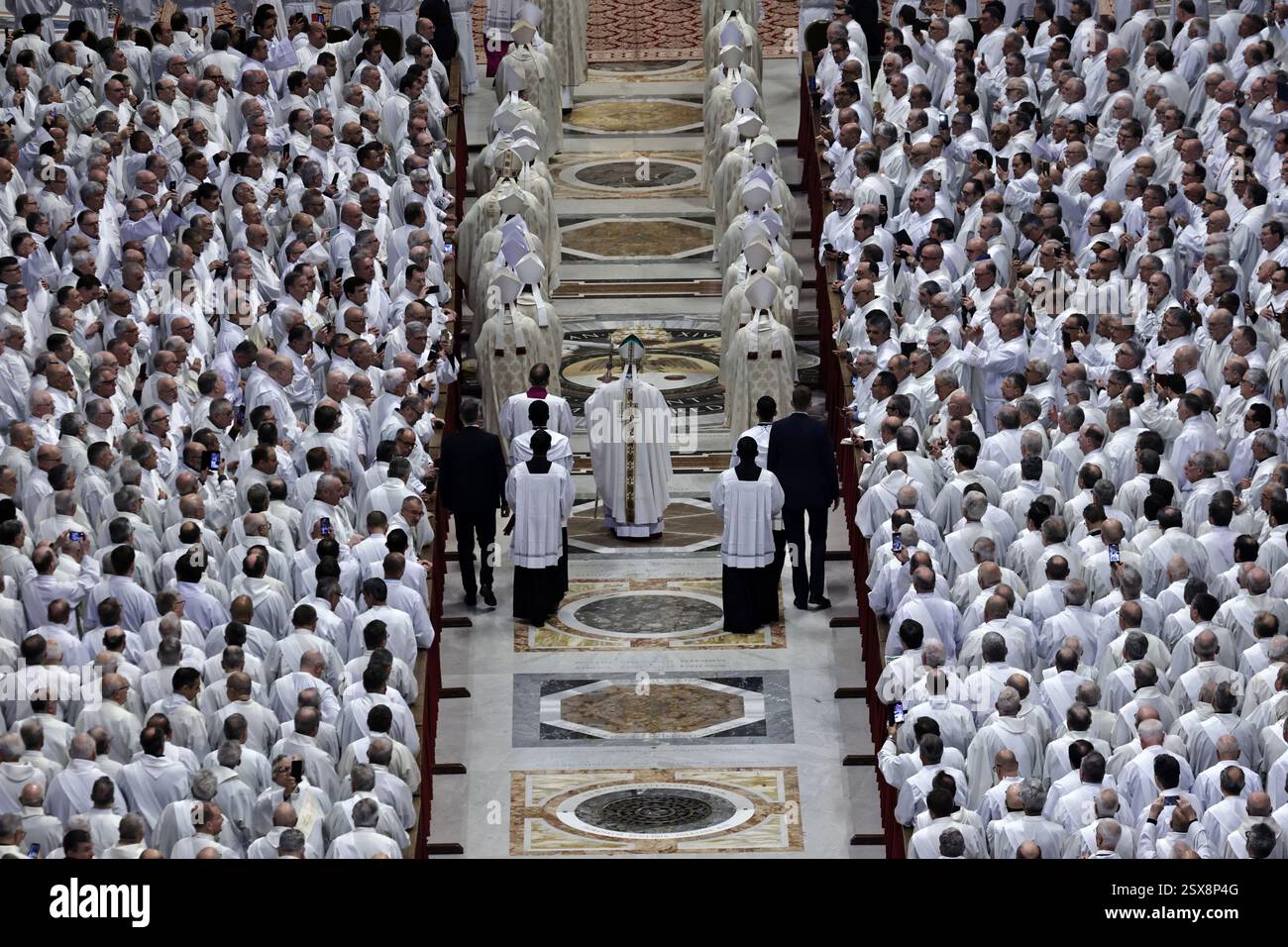 February 23, 2025 - Vatican City. Archbishop RINA FISICHELLA celebrates ...