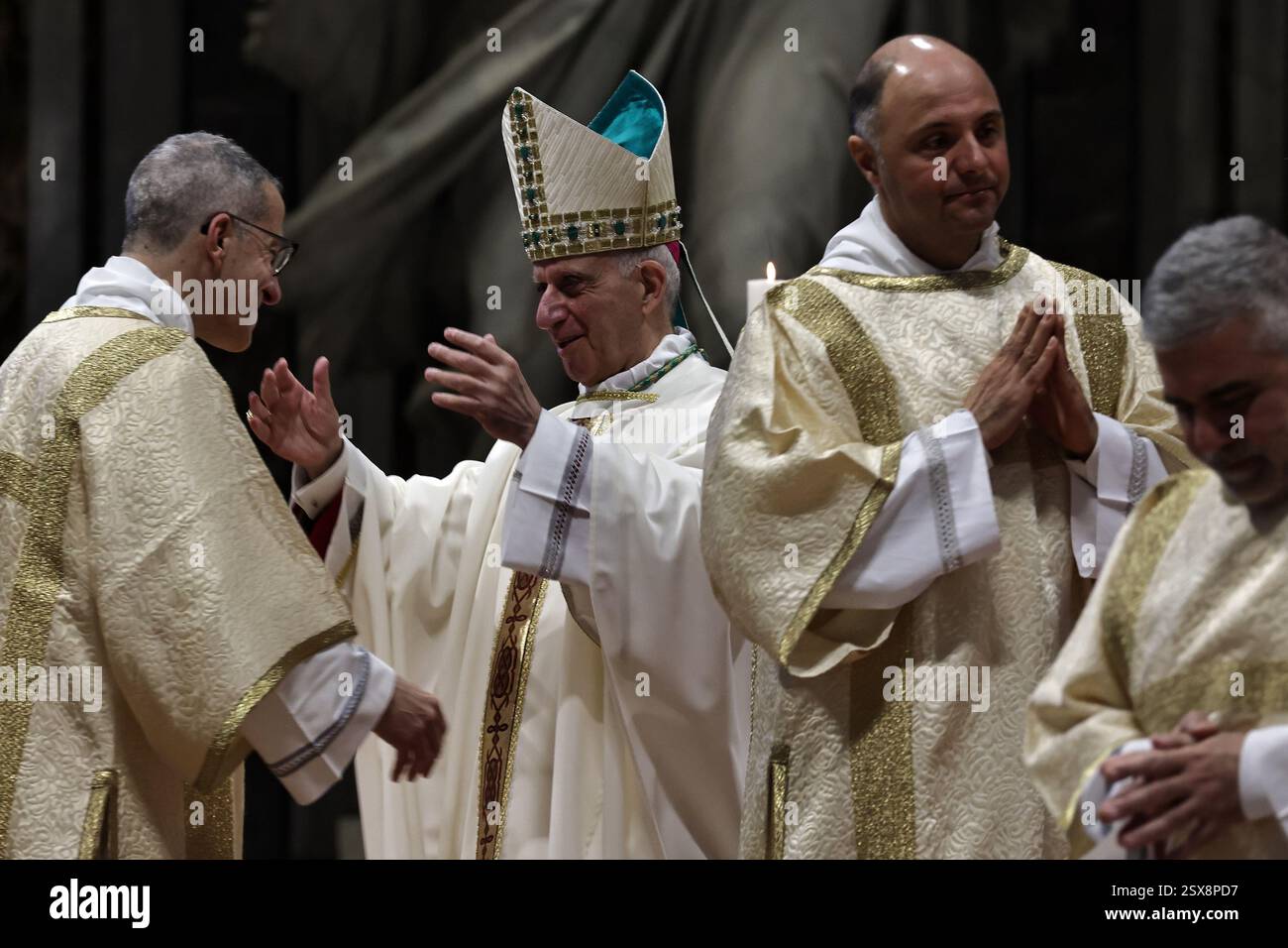 February 23, 2025 - Vatican City. Archbishop RINA FISICHELLA celebrates ...