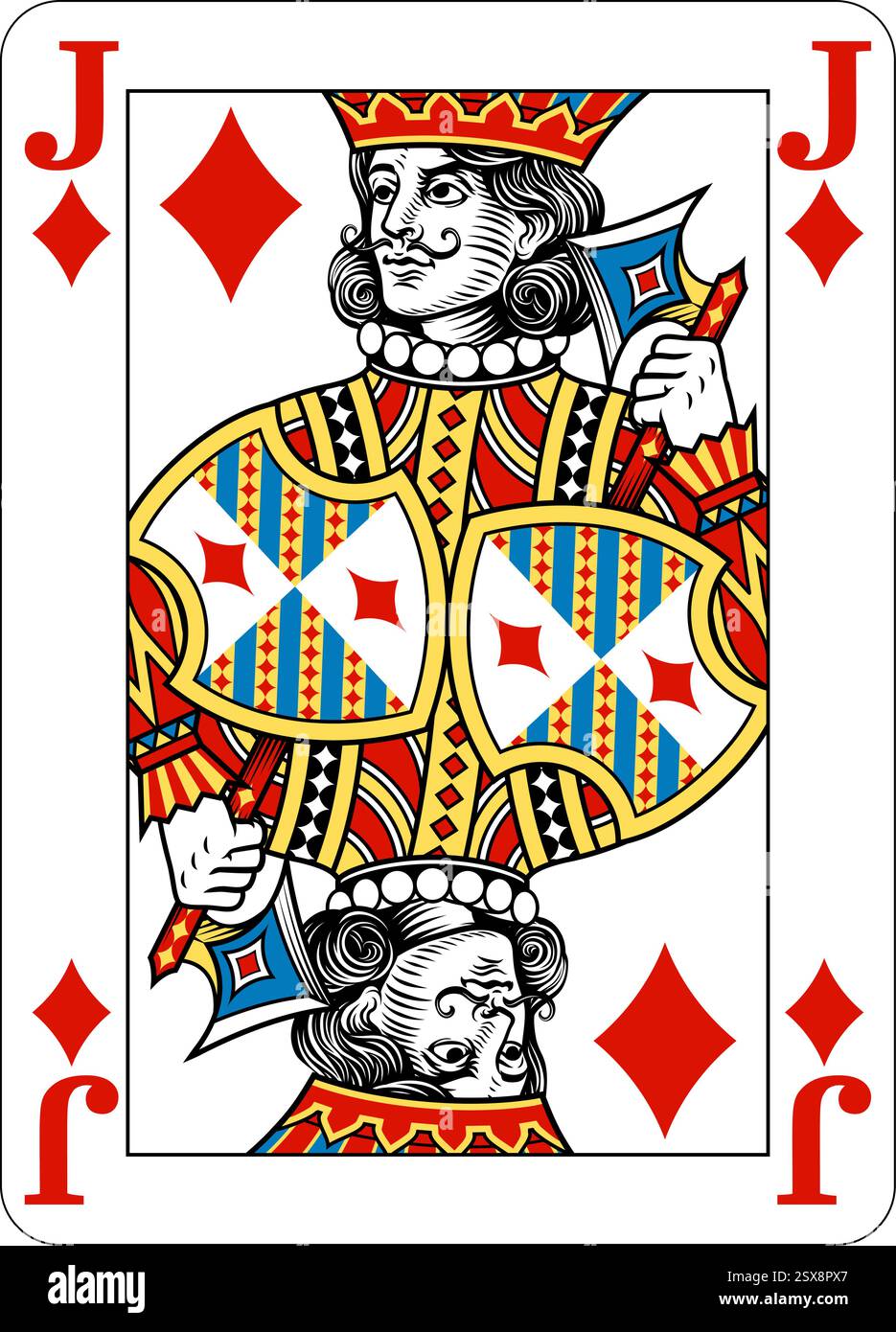 Jack of Diamonds Design from Deck of Playing Cards Stock Vector Image ...