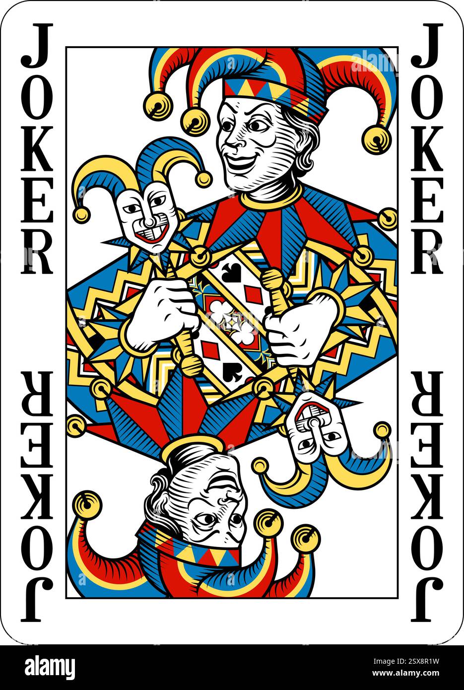 Joker Card Design from Deck of Playing Cards Stock Vector Image & Art ...