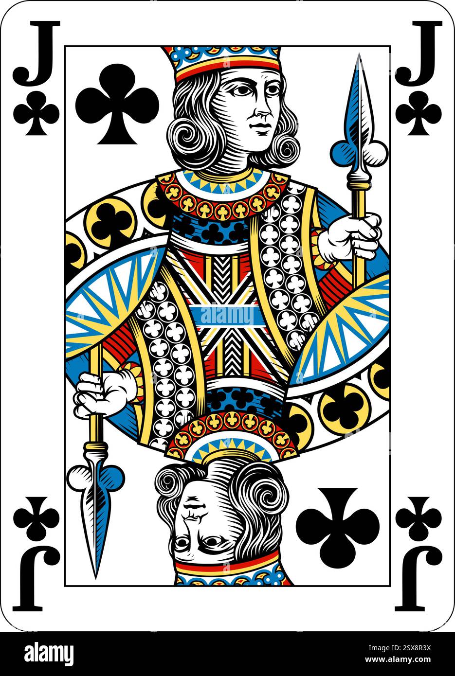Jack of Clubs Design from Deck of Playing Cards Stock Vector Image ...