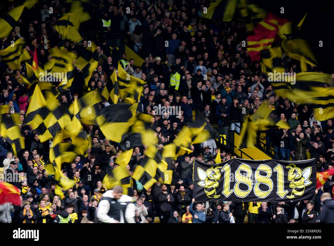 Watford fans in the stands before during the Sky Bet Championship match ...