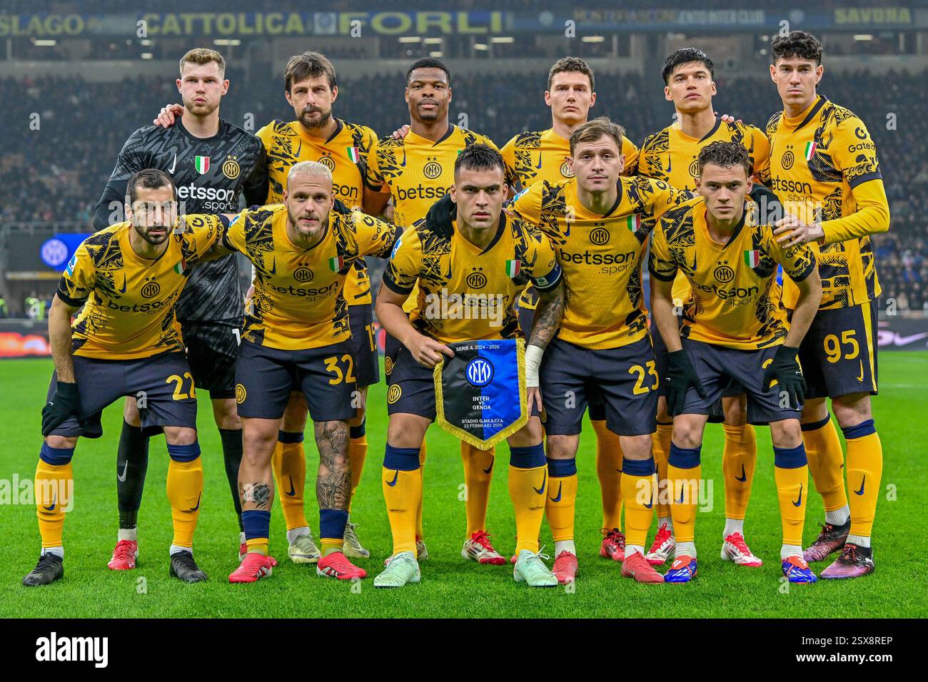 Milano, Italy. 22nd Feb, 2025. The starting-11 of Inter for the Serie A ...