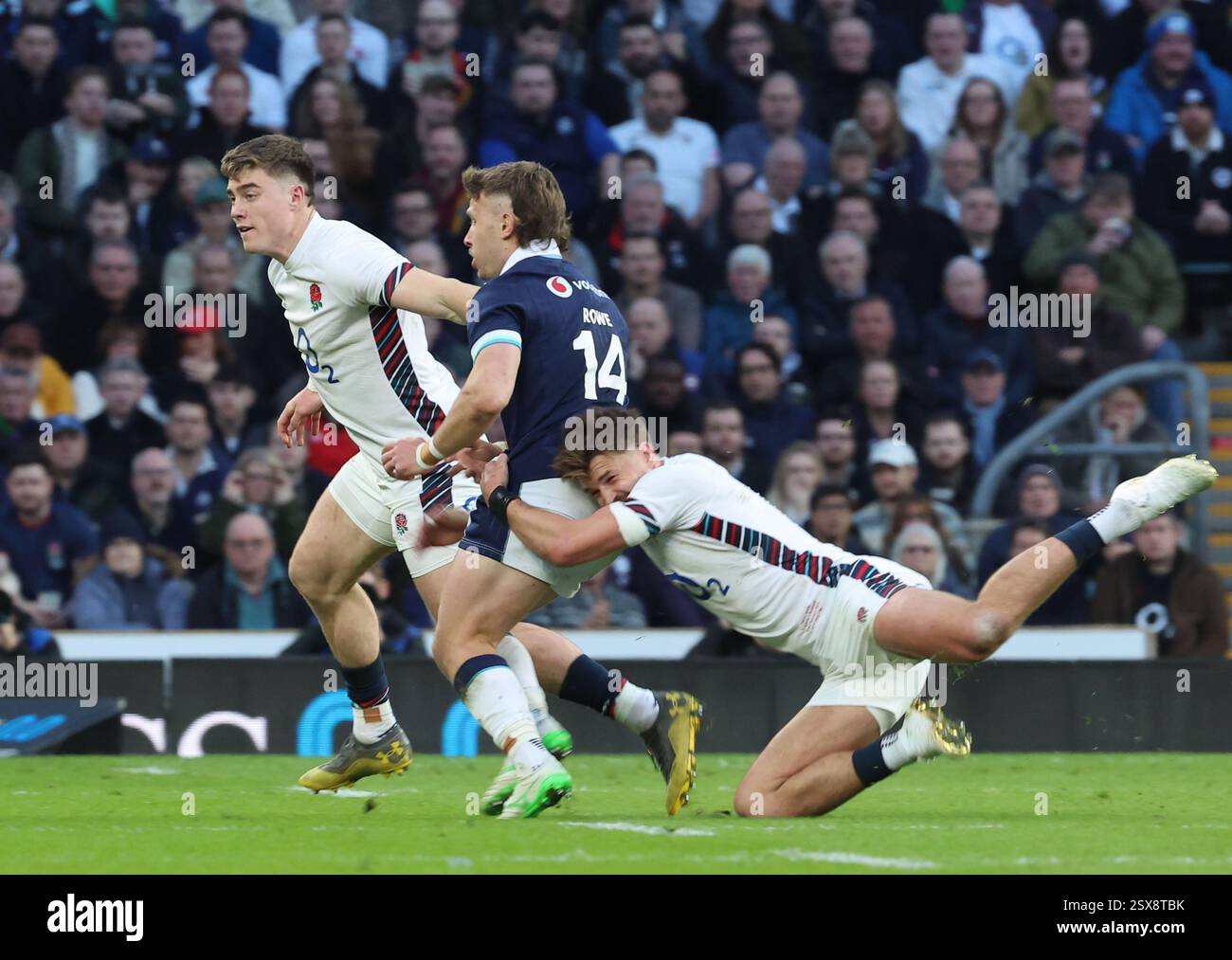 London, UK. 22nd Feb, 2025. L-R England's Tommy Freeman ((Bath Rugby ...