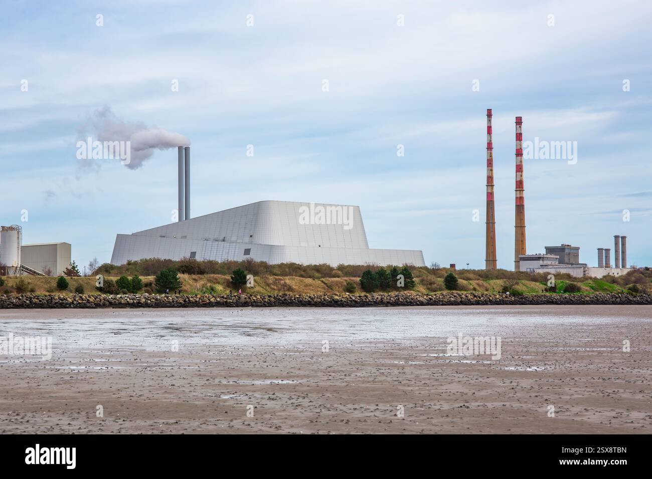A modern waste-to-energy facility in Dublin converts waste into power ...