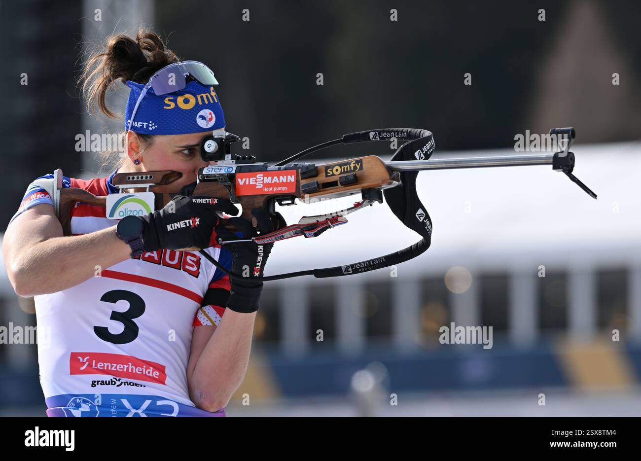 23 February 2025, Switzerland, Lenzerheide: Biathlon, World ...